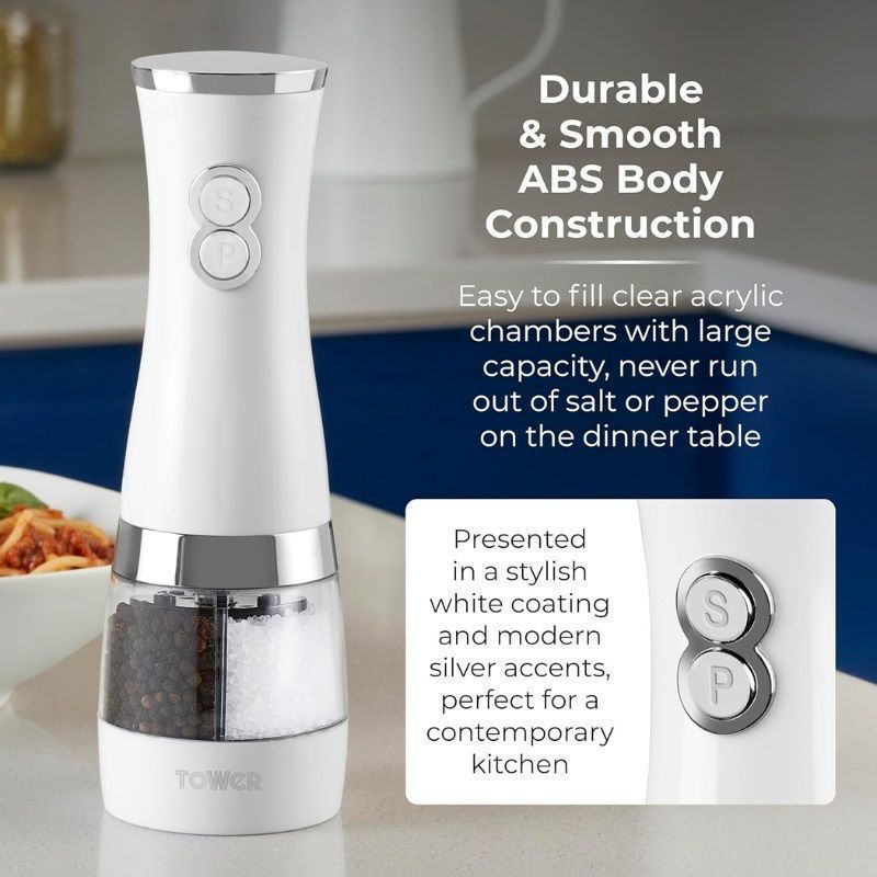 Combined salt and pepper mill store