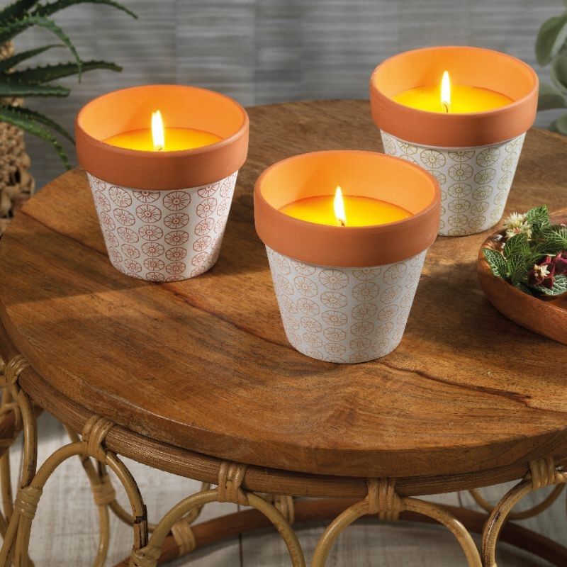 Citronella Candle in Terracotta Pot 11cm - Candles and Diffusers ...