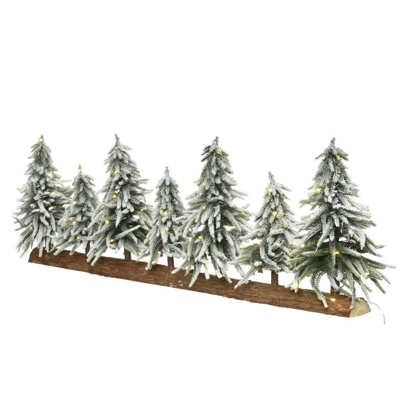 Micro-LED Snowy Tree Table Centrepiece 105cm - Christmas Table ...