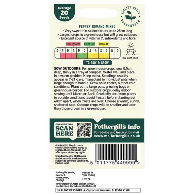 Mr Fothergill's Pepper Sweet Pointed Mix (Oh So Simple Range ...