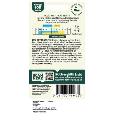 Mr Fothergill's Salad Leaves Spicy Mix (Oh So Simple Range) - Vegetable ...