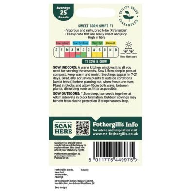 Mr Fothergill's Sweet Corn (Oh So Simple Range) - Vegetable Seeds ...
