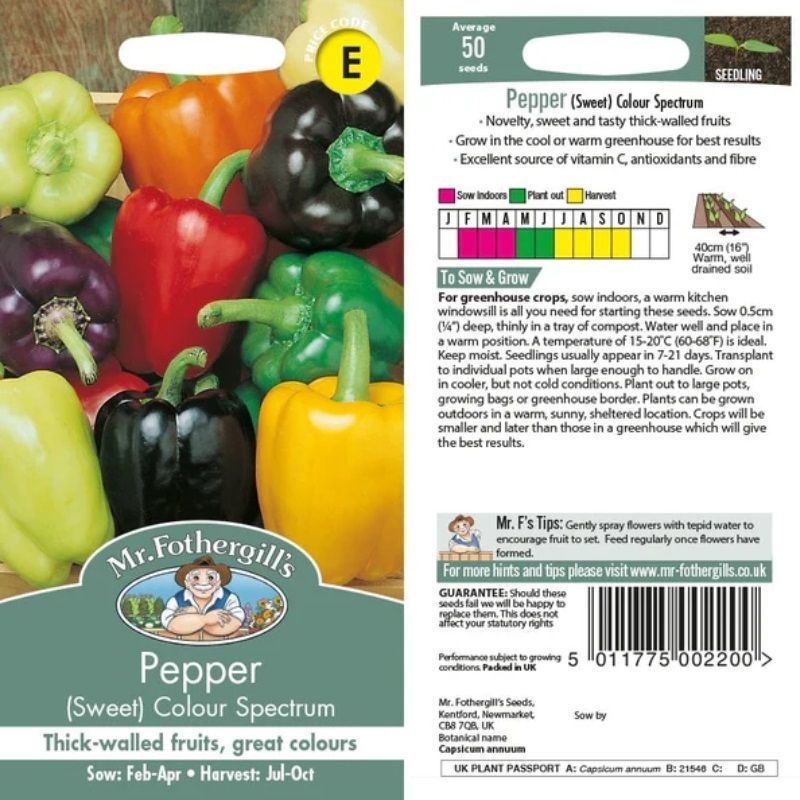 Mr Fothergill's Pepper (Sweet) Colour Spectrum - Vegetable Seeds ...