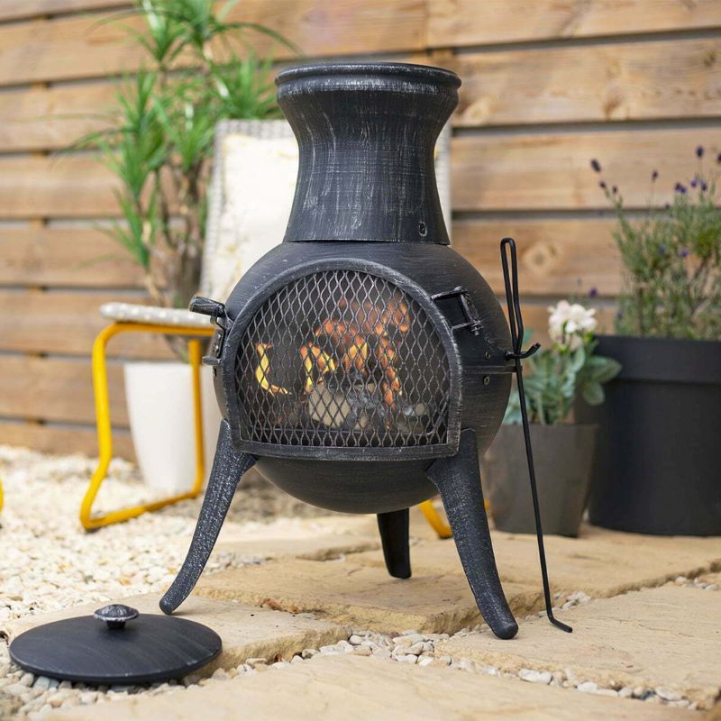Squat Steel Chimenea - Hollybush