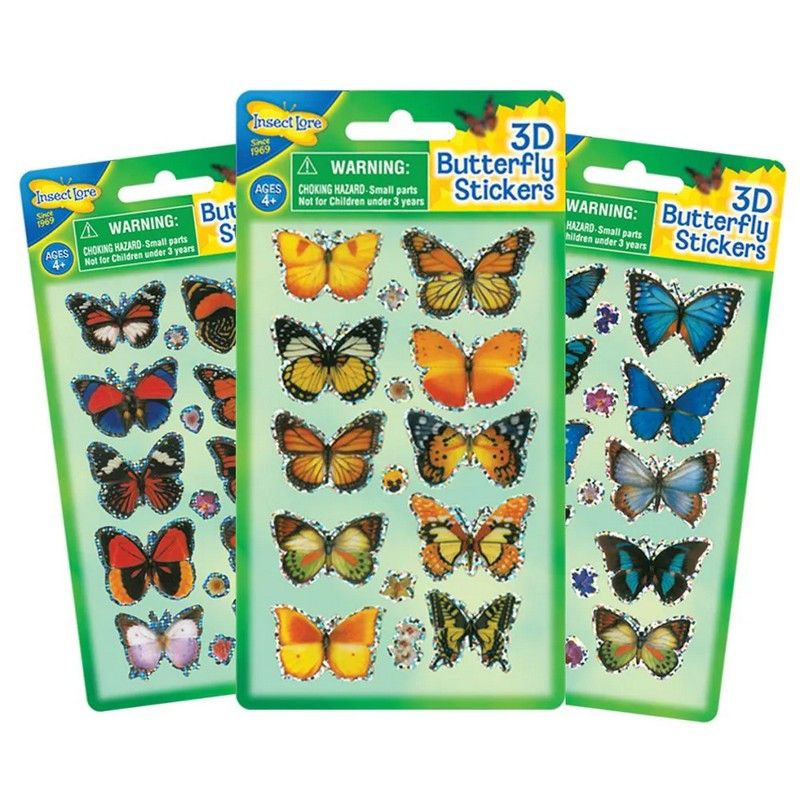 Insect Lore 3D Butterfly Stickers - Hollybush