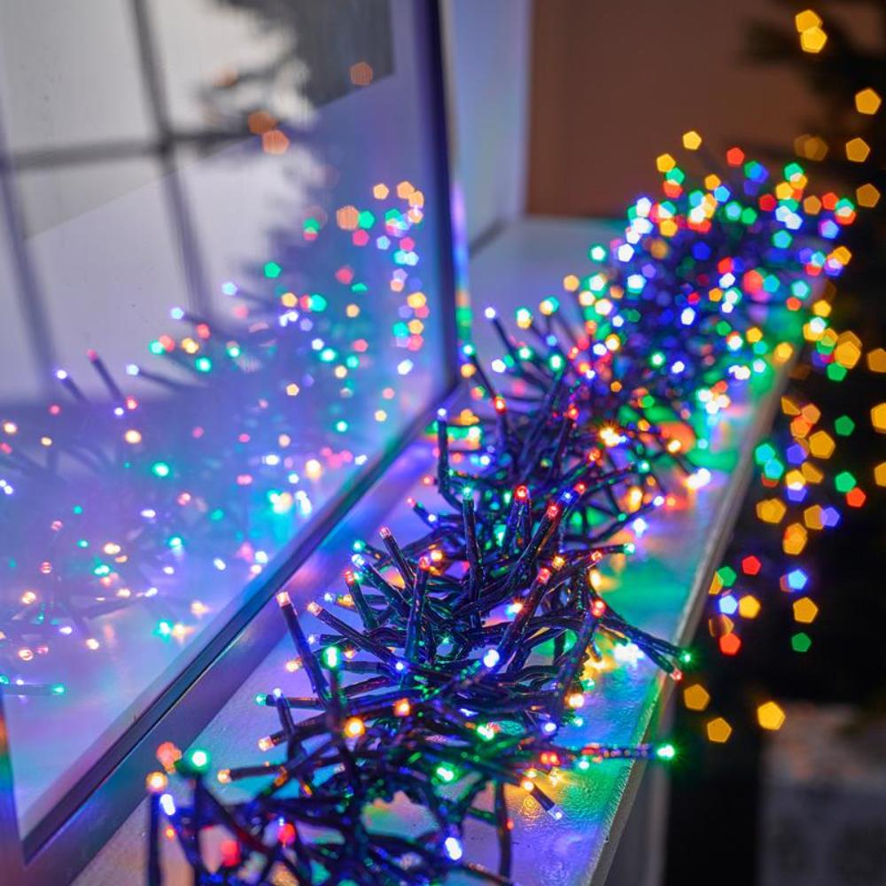 2000 LED Cluster Lights in Multi-colour - Christmas Tree Lights ...