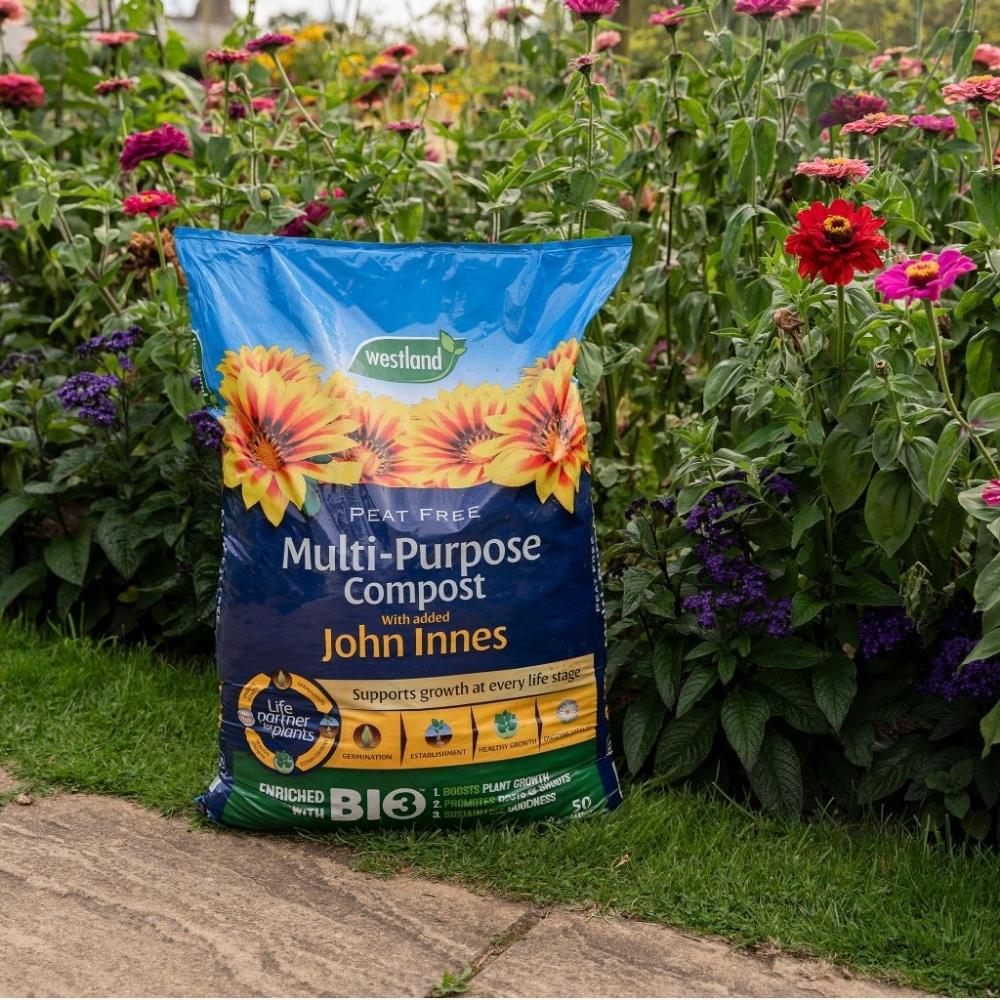 Multi Purpose Peat Free Compost with John Innes 40L + 25% Extra fill ...